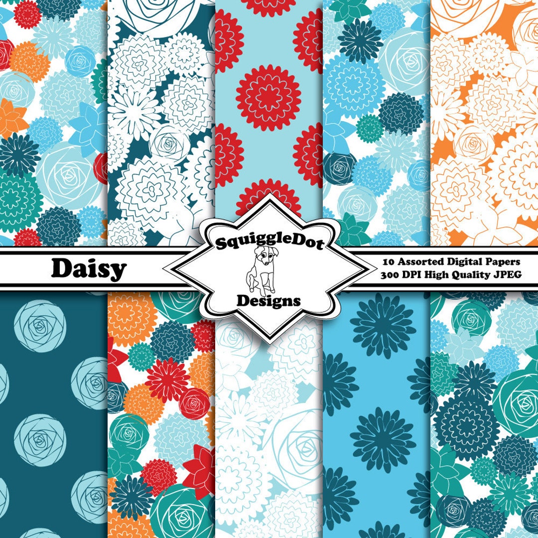 Digital Printable Paper for Cards, Crafts, Art and Scrapbooking Set of ...