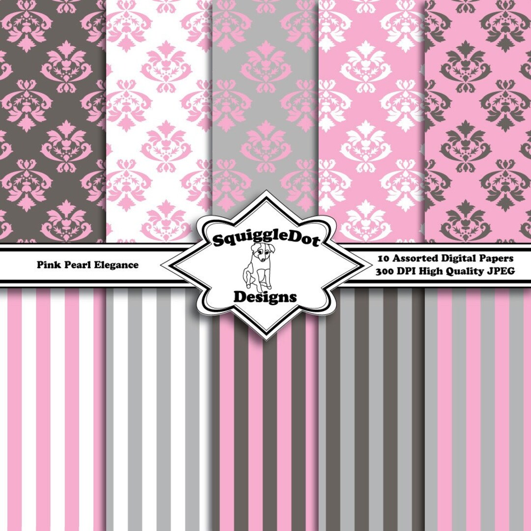 Digital Printable Paper for Cards, Crafts, Art and Scrapbooking Set of ...