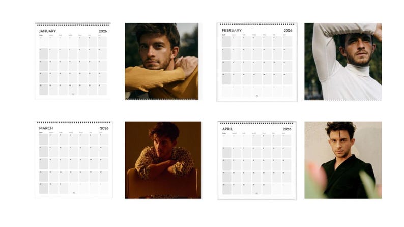 Jonathan Bailey 2026 Calendar | 2026 Wall Calendar | Bridgerton ...