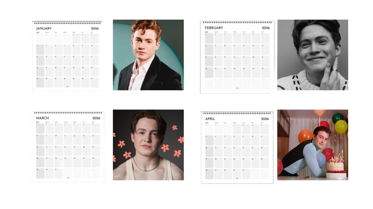 Kit Connor 2026 Calendar | 2026 Wall Calendar | Kit Connor Gift ...