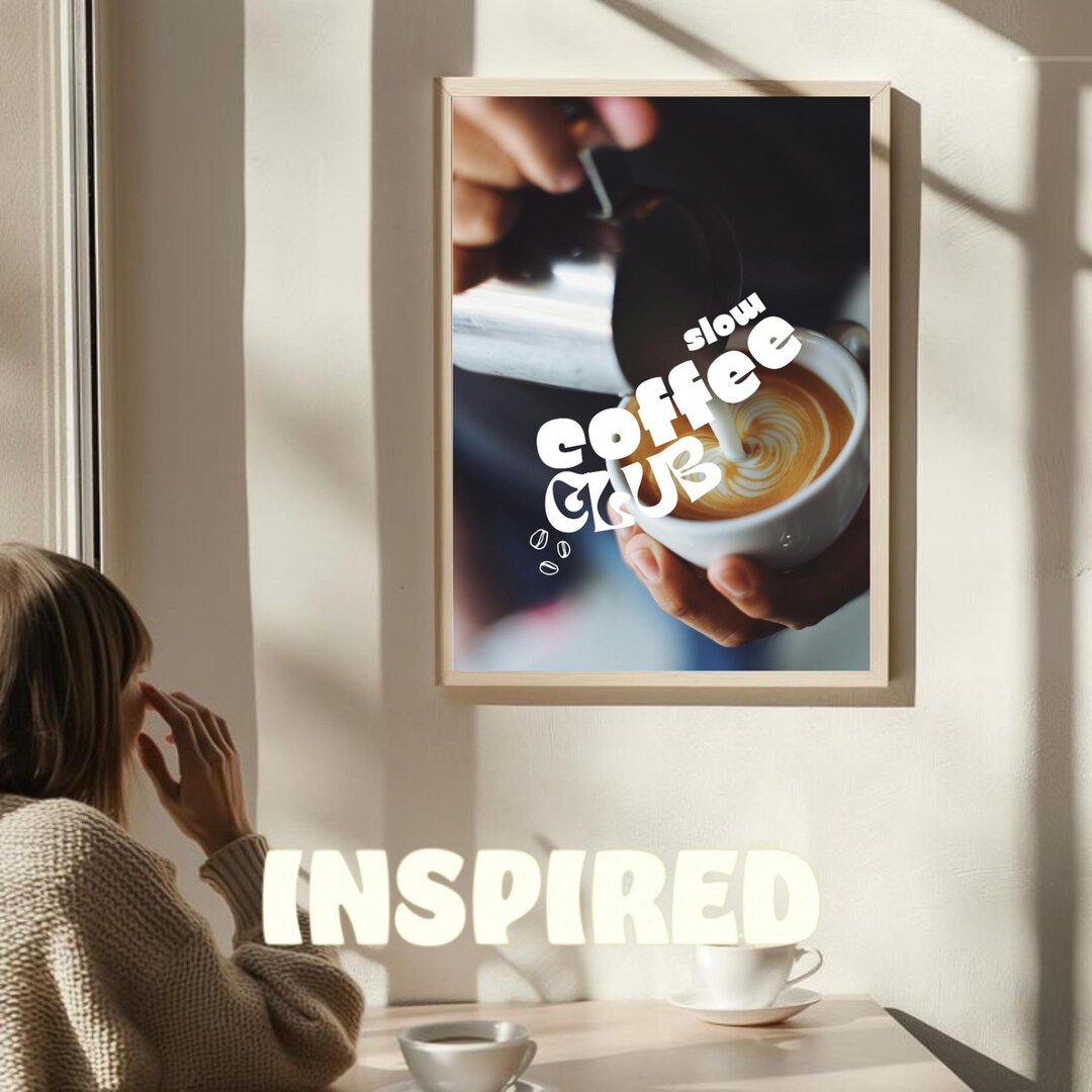 Slow Coffee Club Poster, Digital PDF, Coffee Recipe Poster,digital ...