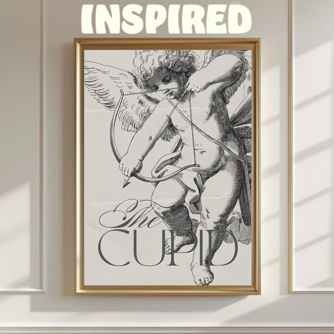 The Cupid Poster,angel Wall Art,vintage Cupid Print,minimalist Art ...