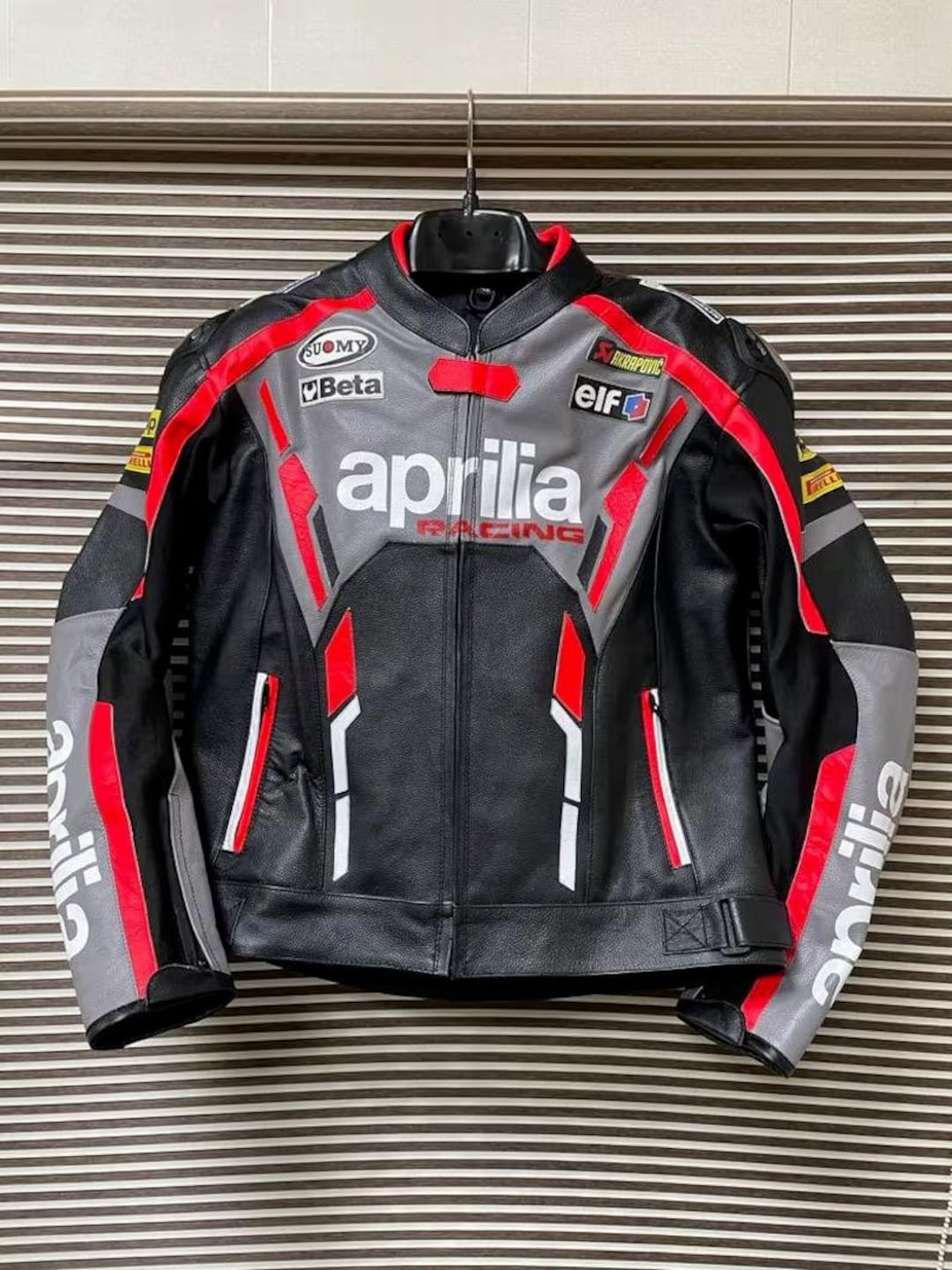 Black Racing Leather Jacket World Champion Jacket Real Cow Leather ...