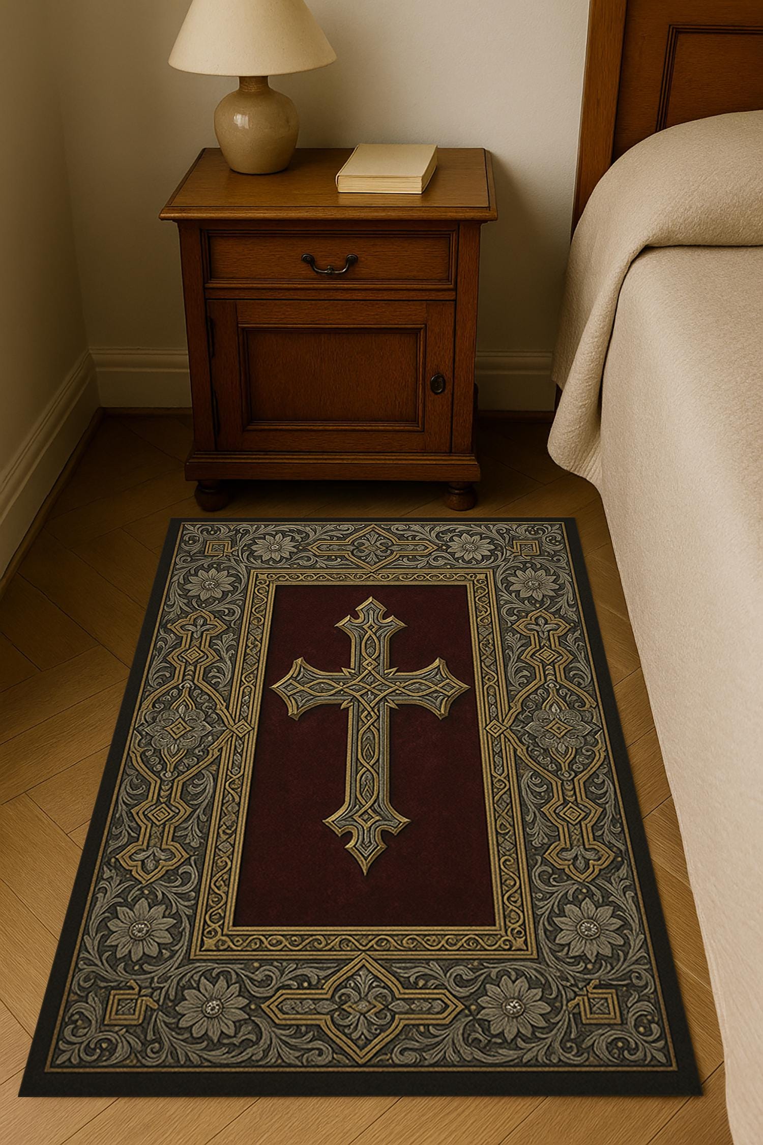 Prayer Rug, Catholic Rug, Christian Rug, Home Decor, Non-slip Rug ...