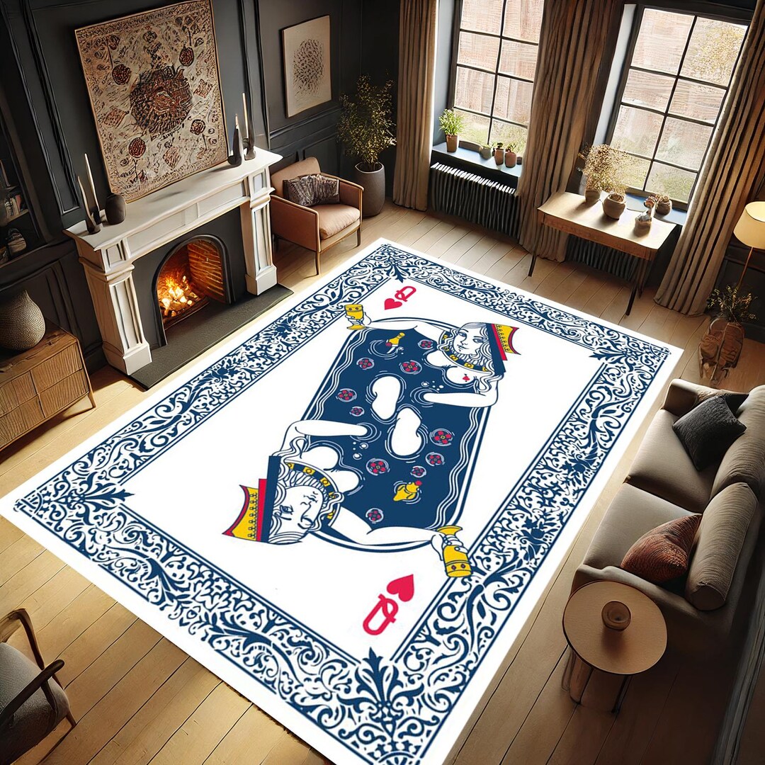 Playing Cards Rug, Card Design Rug, Retro Rug, Trend Rug, Non-slip Rug ...