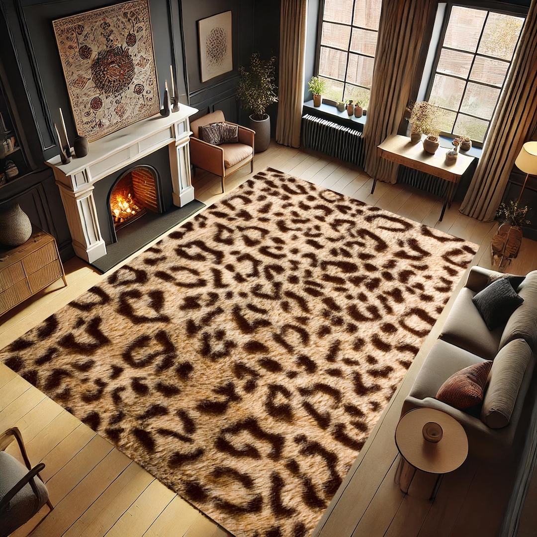 Leopard Patterned, Leopard Rug, Animals Rug, Brown Rug, Mottled Rug ...