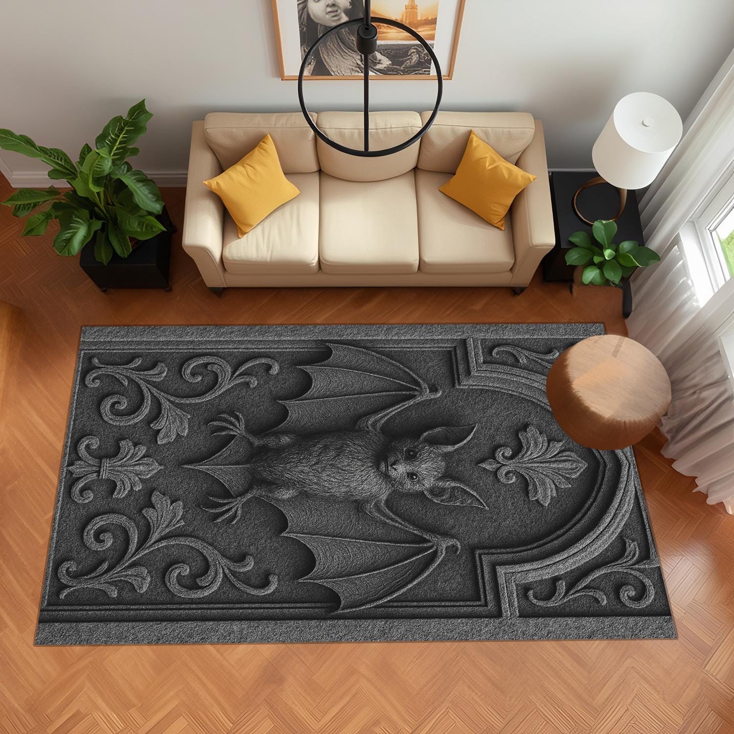Gothic Rug, Goth Home Decor, Goth Gifts, Maximalist Rug, Goth Room ...