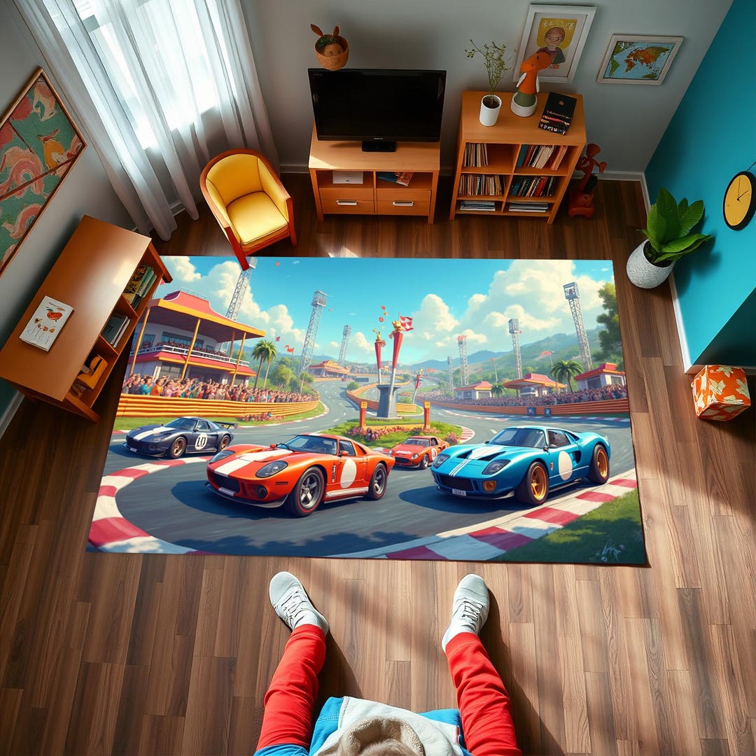 Car Racing Themed, Cars Rug, Car Design Rug, Car Themed Rug, Racing ...