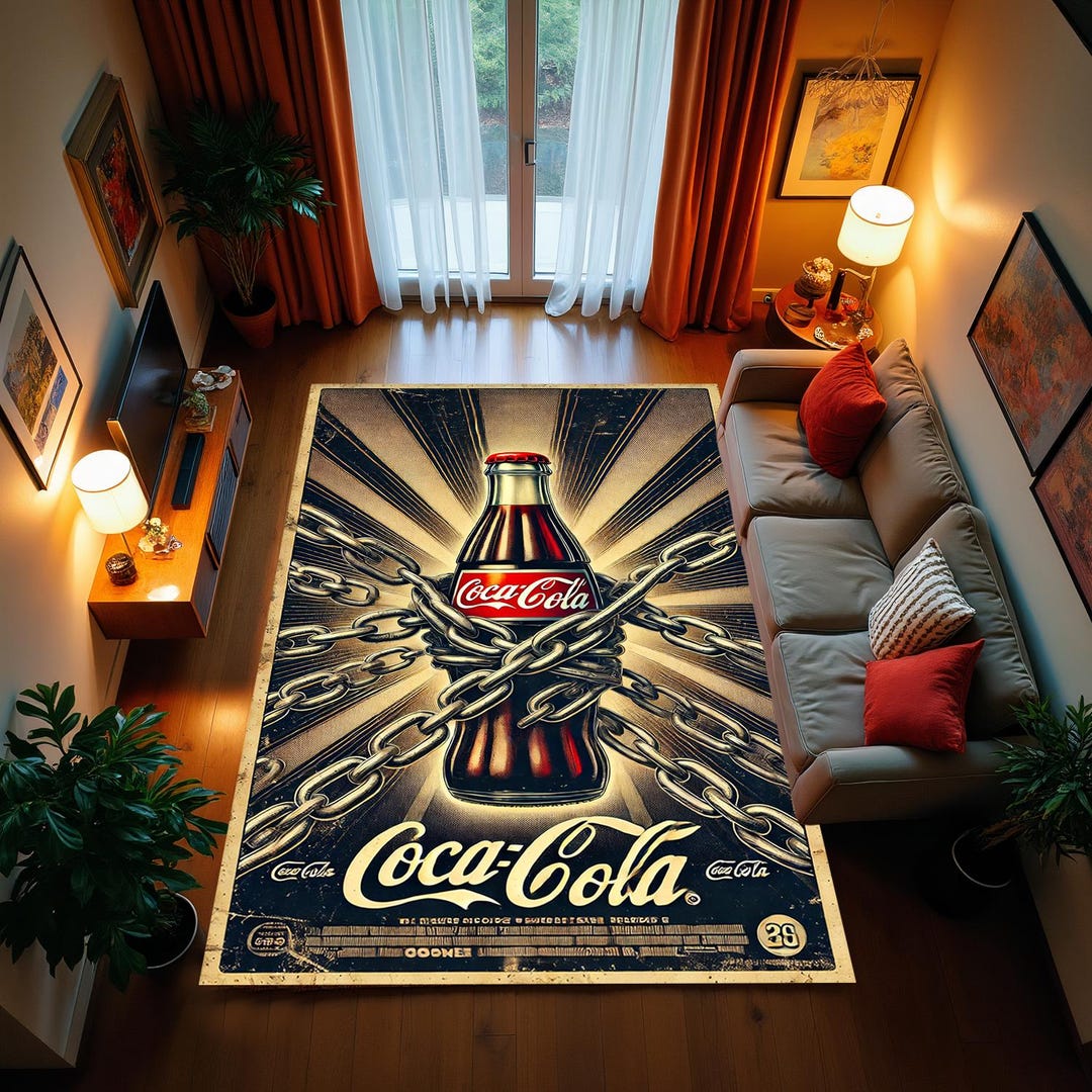 Coca Cola Rug, Coca Cola Design, Cola Design Rug, Non-slip Rug, Gift ...