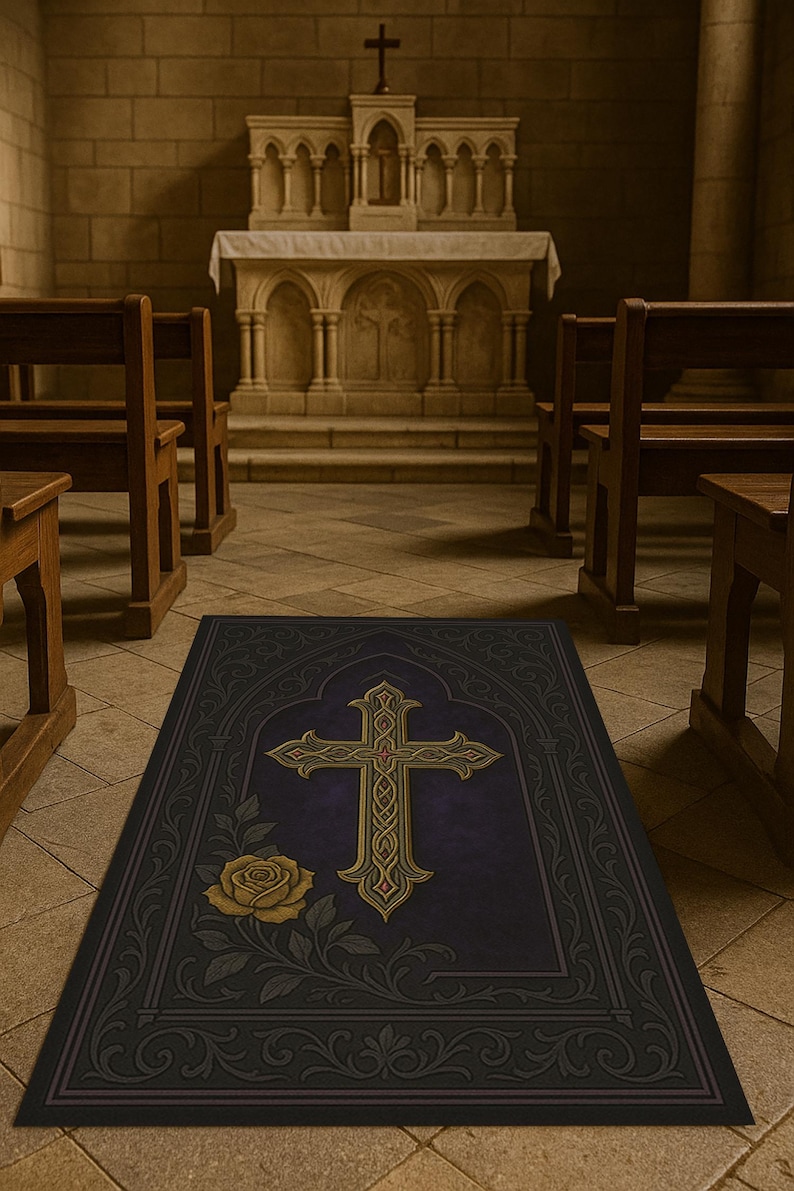 Prayer Rug, Catholic Rug, Christian Rug, Non-slip Rug, Christian Prayer ...