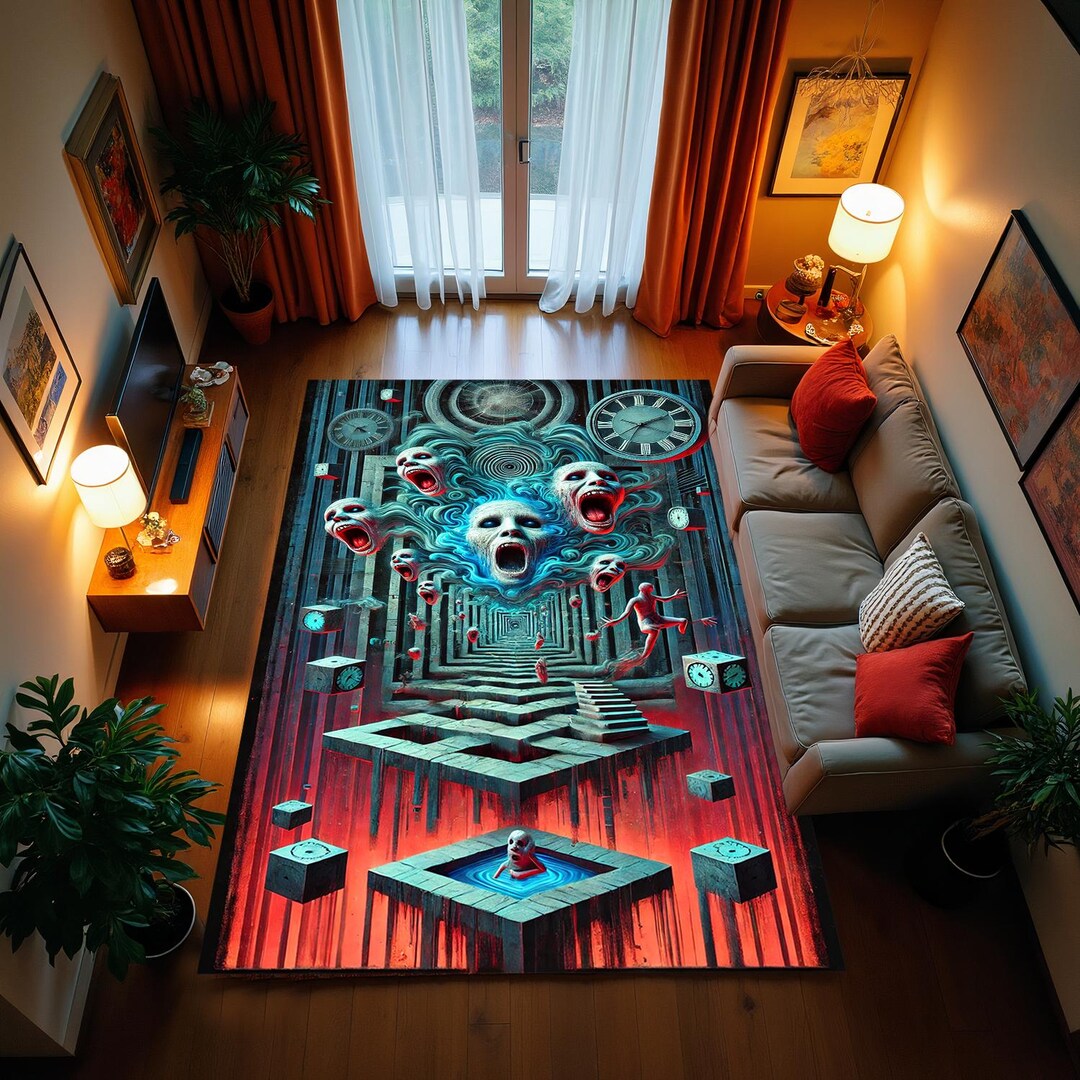 Dream Rug, Nightmare Rug, Horror Rug, Horror Design Rug, Non-slip Rug ...