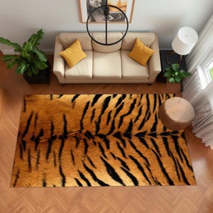 Tiger Skin Rug, Tiger Design Rug, Animal Rug, Animals Design Rug, Tiger ...