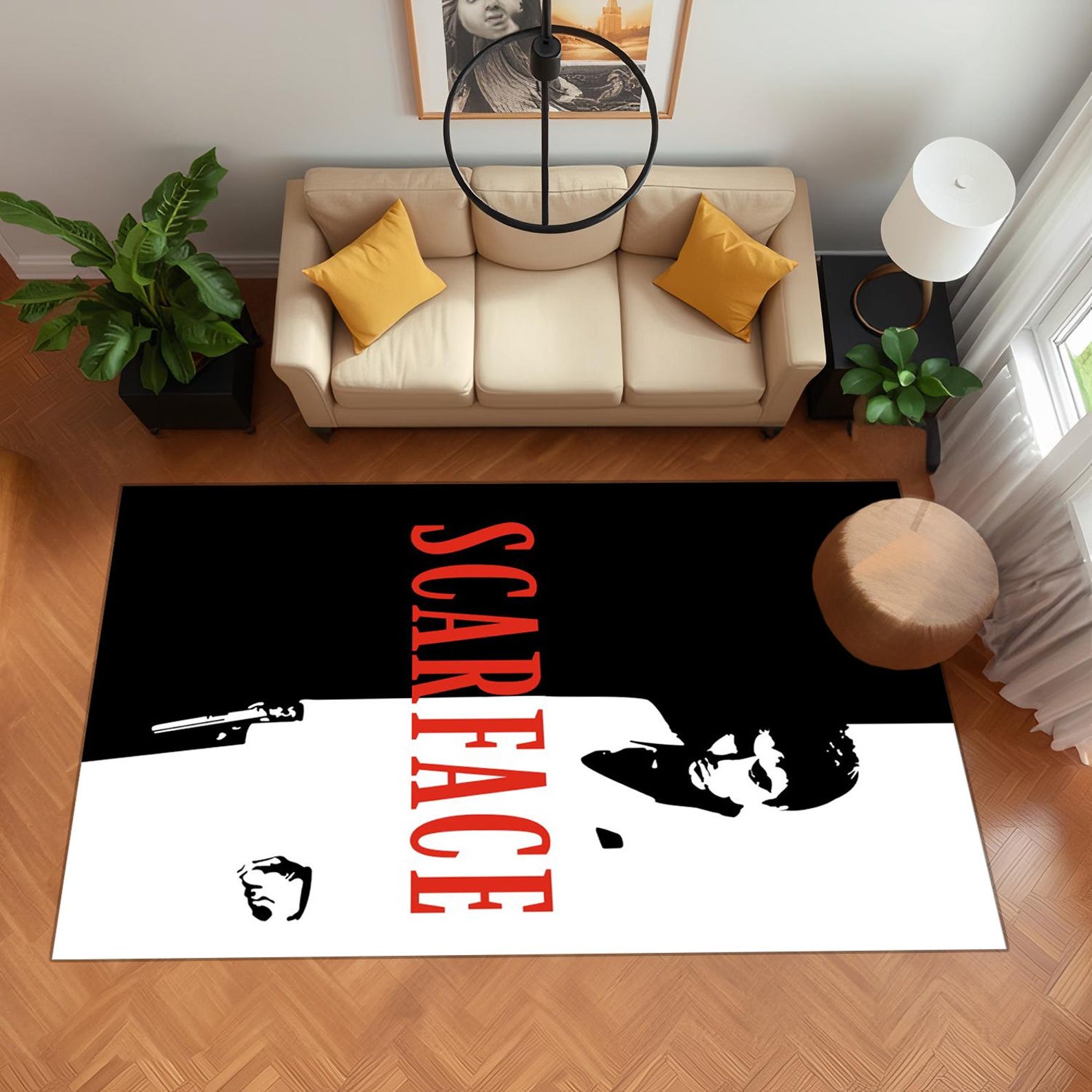 Scarface Rug, Scarface, Tony Montana Rug, Tony Montana, Movie Rug, Non ...
