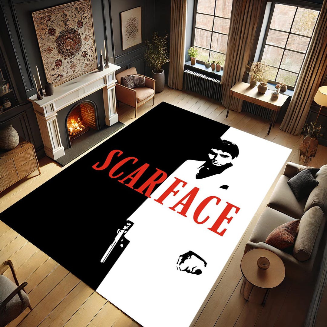 Scarface Rug, Scarface, Tony Montana Rug, Tony Montana, Movie Rug, Non ...