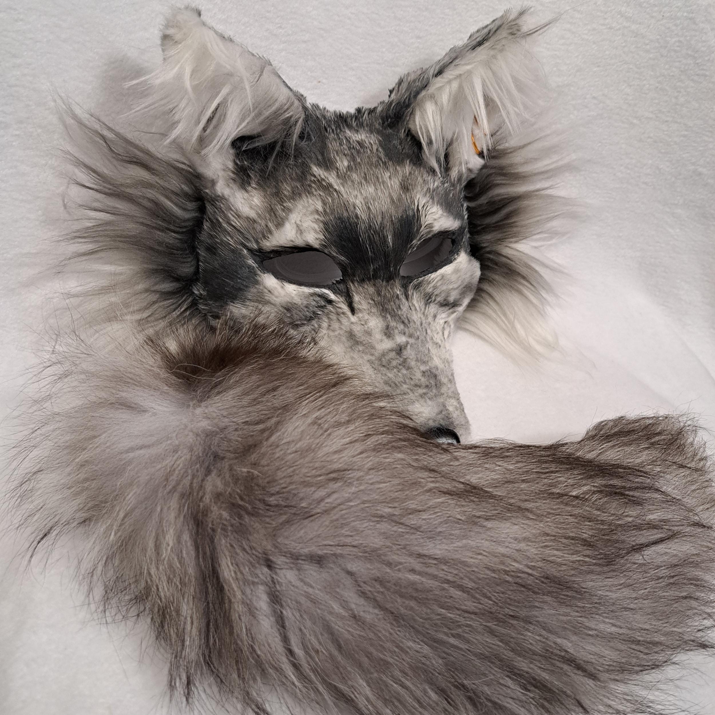 Handmade Therian Wolf Mask – Realistic Furry Costume for Cosplay ...
