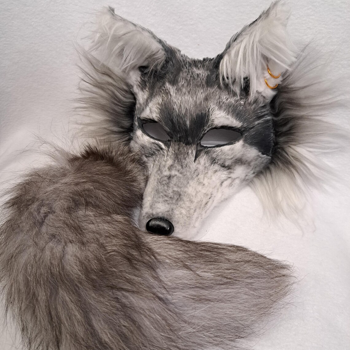 Handmade Therian Wolf Mask – Realistic Furry Costume for Cosplay ...
