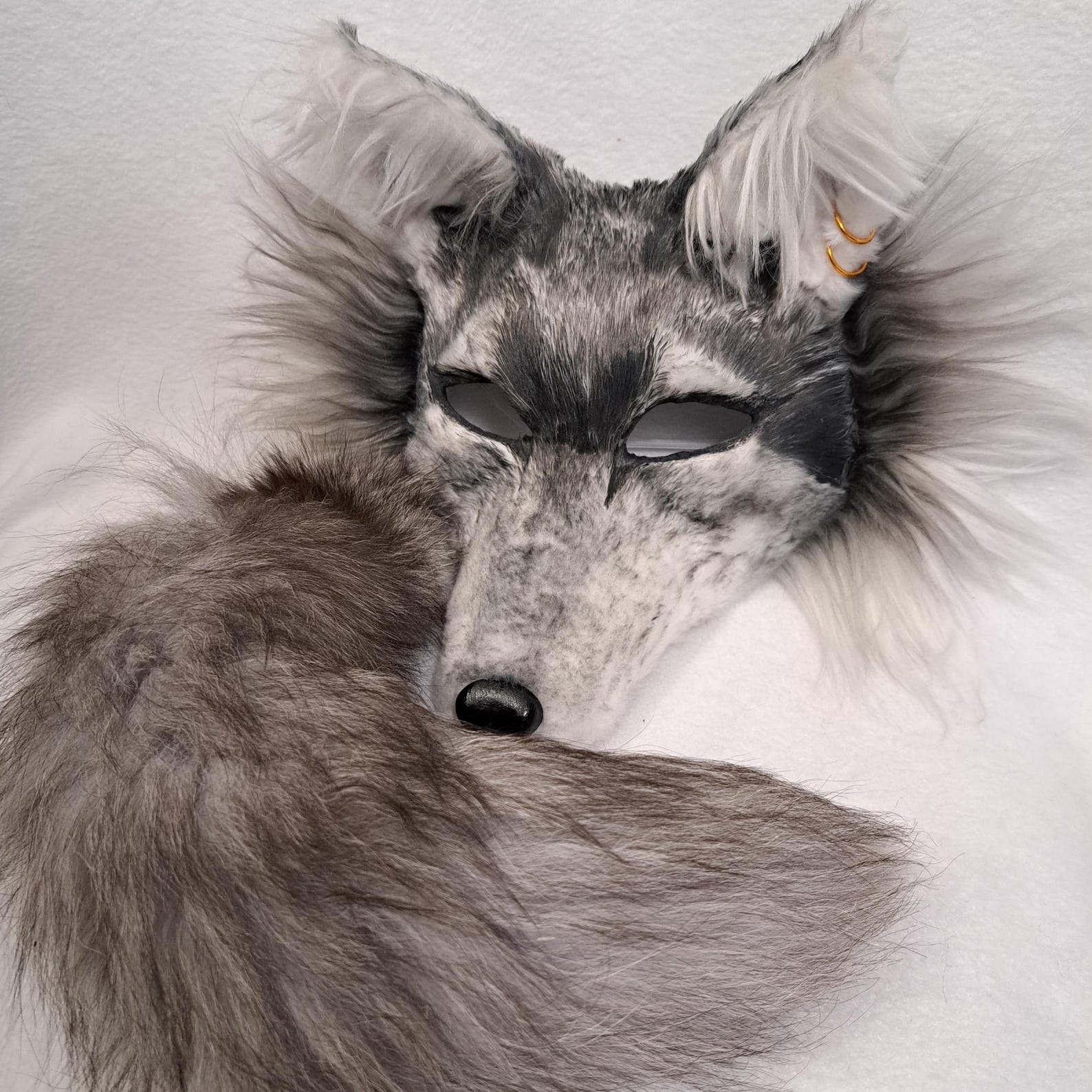 Handmade Therian Wolf Mask – Realistic Furry Costume for Cosplay ...