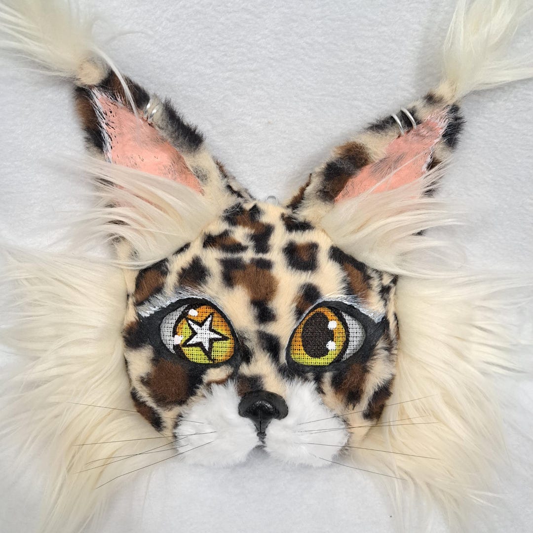 Realistic Feline, Therian Lynx Mask, Leopard Cat Therian Mask - Etsy