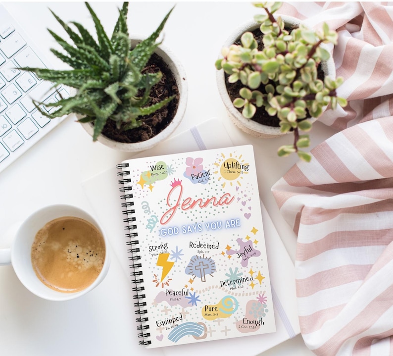 PERSONALIZED Religious Gift Prayer Journal for Teenage Girl God Says ...