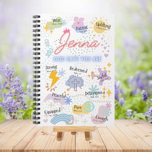 PERSONALIZED Religious Gift Prayer Journal for Teenage Girl God Says ...