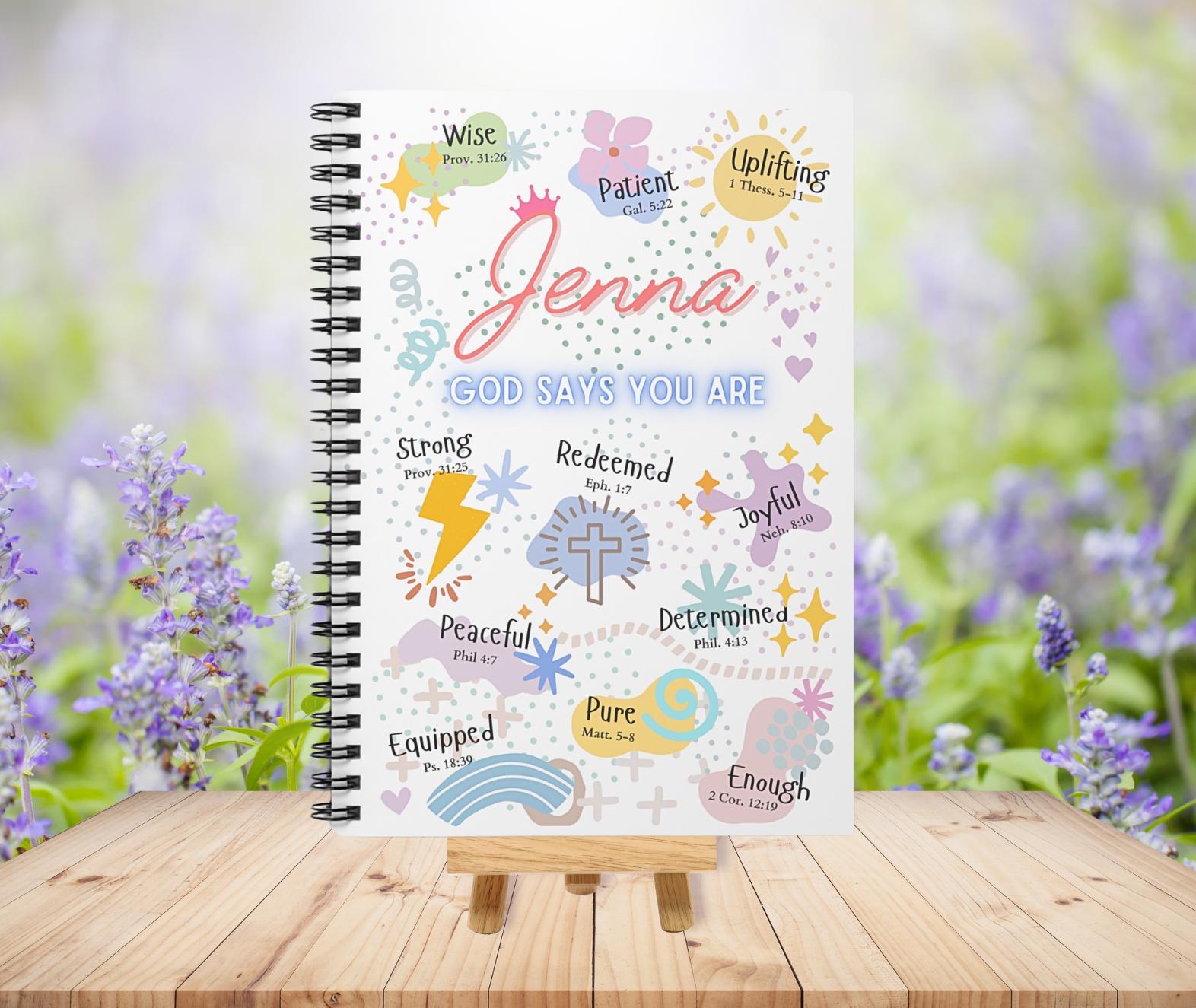 PERSONALIZED Religious Gift Prayer Journal for Teenage Girl God Says ...