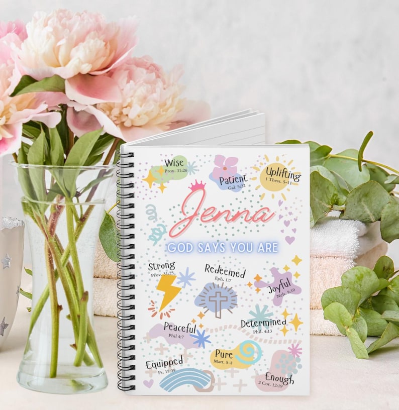 PERSONALIZED Religious Gift Prayer Journal for Teenage Girl God Says ...