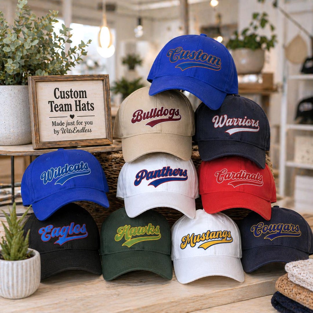Custom Embroidered Cap, Custom Sports Team Hats, Embroidered Baseball ...