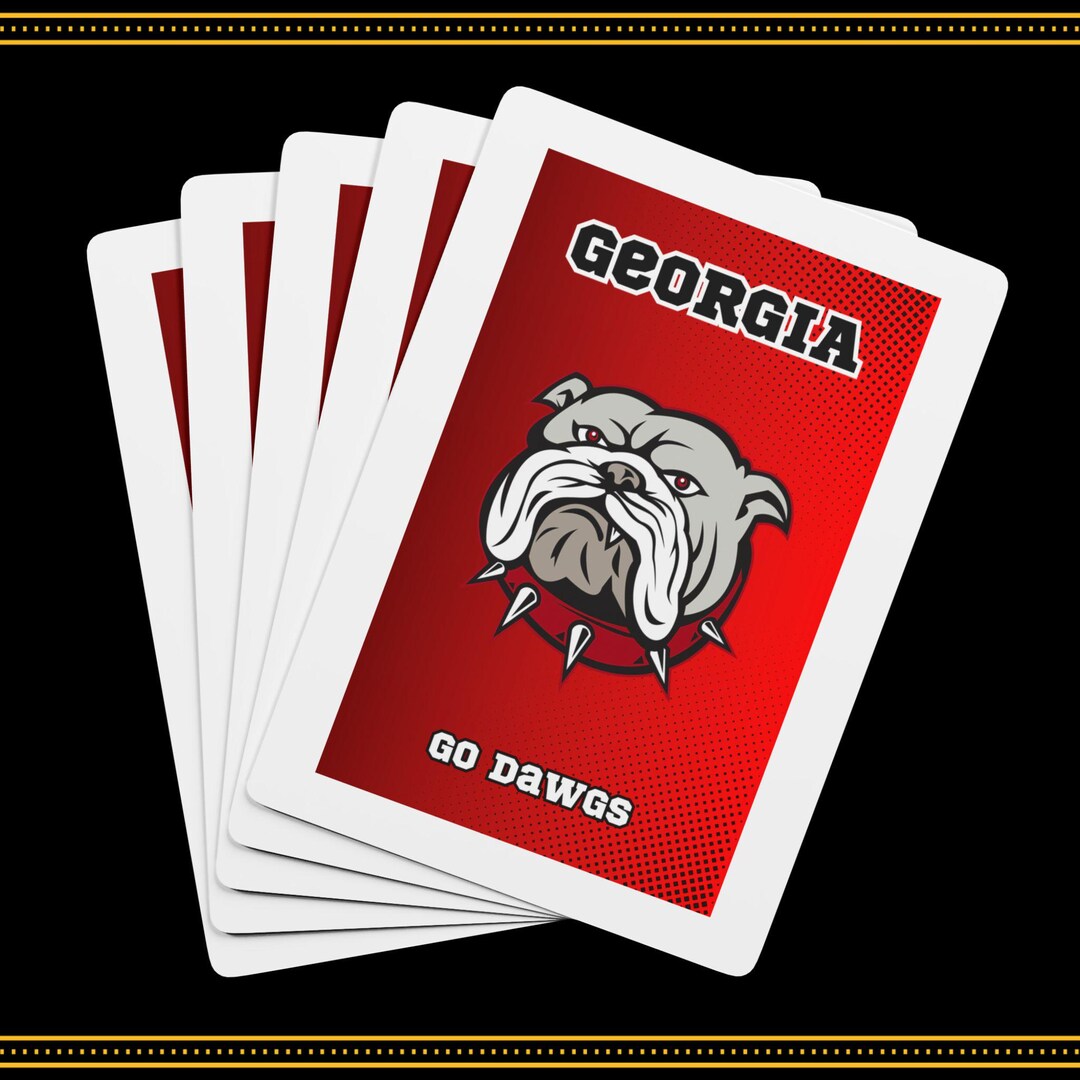 Georgia Bulldogs Poker Playing Cards | Go Dawgs Deck - Etsy