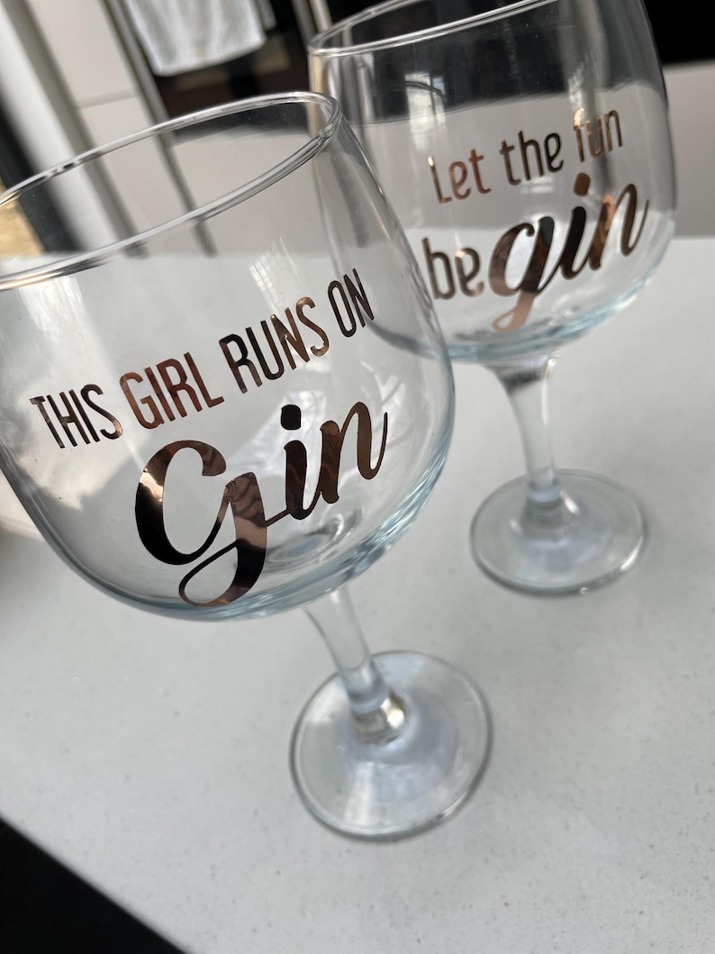 Personalised Vinyl Sticker Decals for Gin Glasses - Etsy