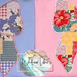 Embroidered Vintage Patchwork Bow Sweatshirt, Vintage Cottagecore ...