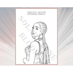 Doja Cat Coloring Page & Double Puzzle | Digital Printable Download Fun ...