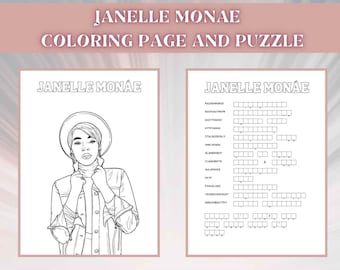 Ice Spice Coloring Page & Clue-based Word Search Puzzle | Digital ...