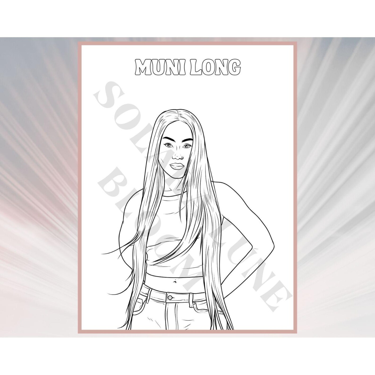 Muni Long Coloring Page & Double Puzzle | Digital Printable Download ...