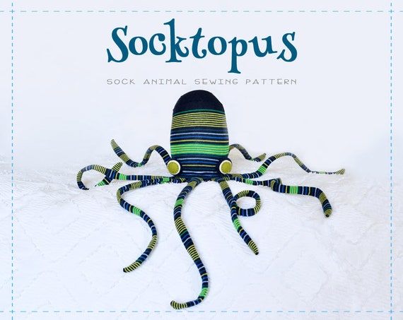 Socktopus Octopus Sock Animal Digital Sewing Pattern Squid - Etsy