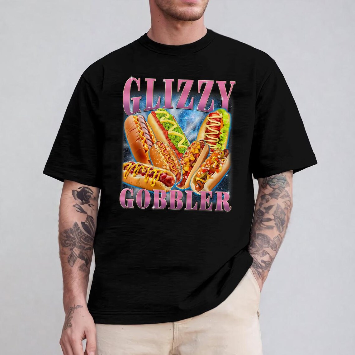 Glizzy Gobbler Hot Dog PNG, Funny Food Meme Sublimation, Space ...