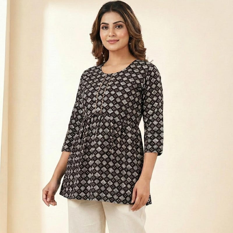 Indian Black Short Kurtis - Etsy