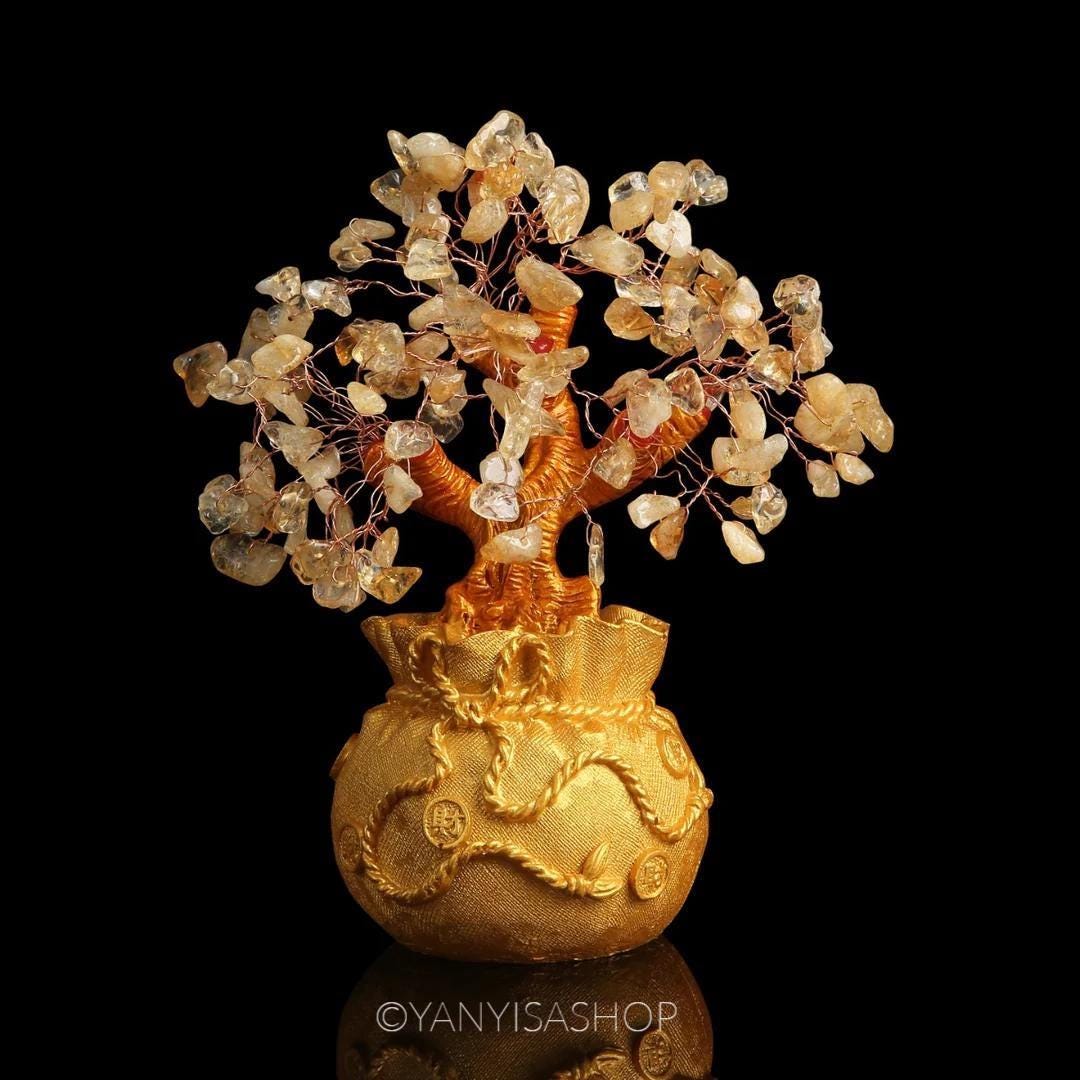 Citrine Money Tree for Prosperity - Feng Shui Gemstone Tree Abundance ...