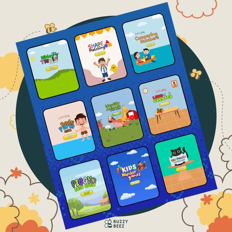 Editable Games for Kids Educational Use, Interactive Learning PLR Canva ...