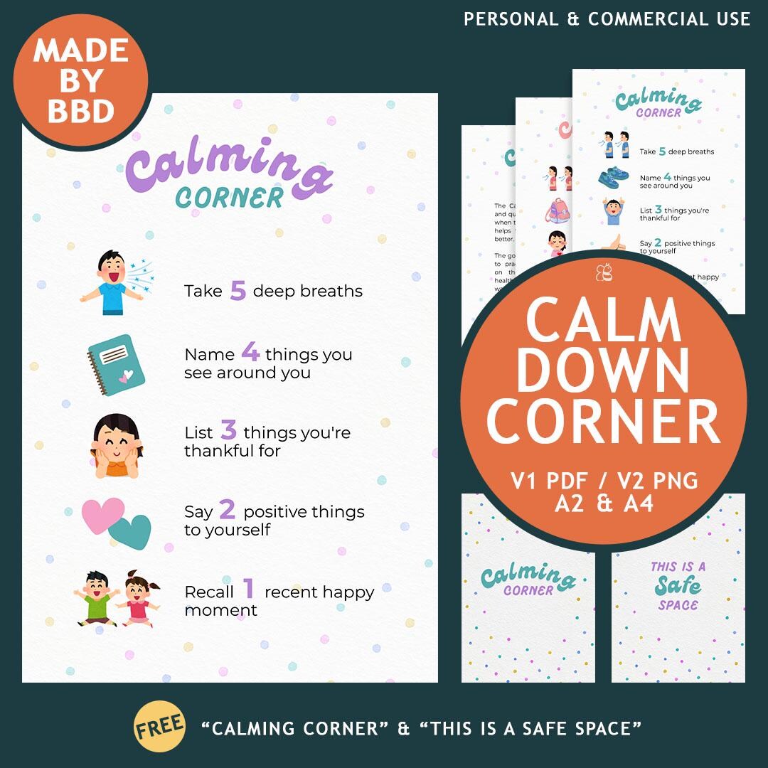 Calming Corner Bundle: Self-regulation & Coping Skills (PDF/PNG) - Etsy