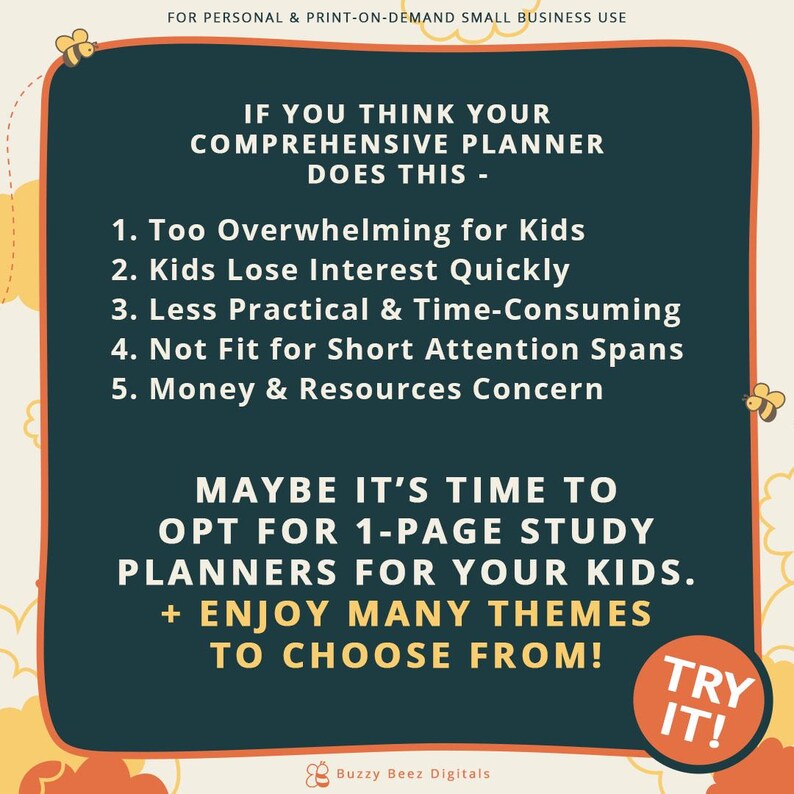 Printable Kids Study Planner: Weekly Homeschool Planner (PDF & PNG) - Etsy