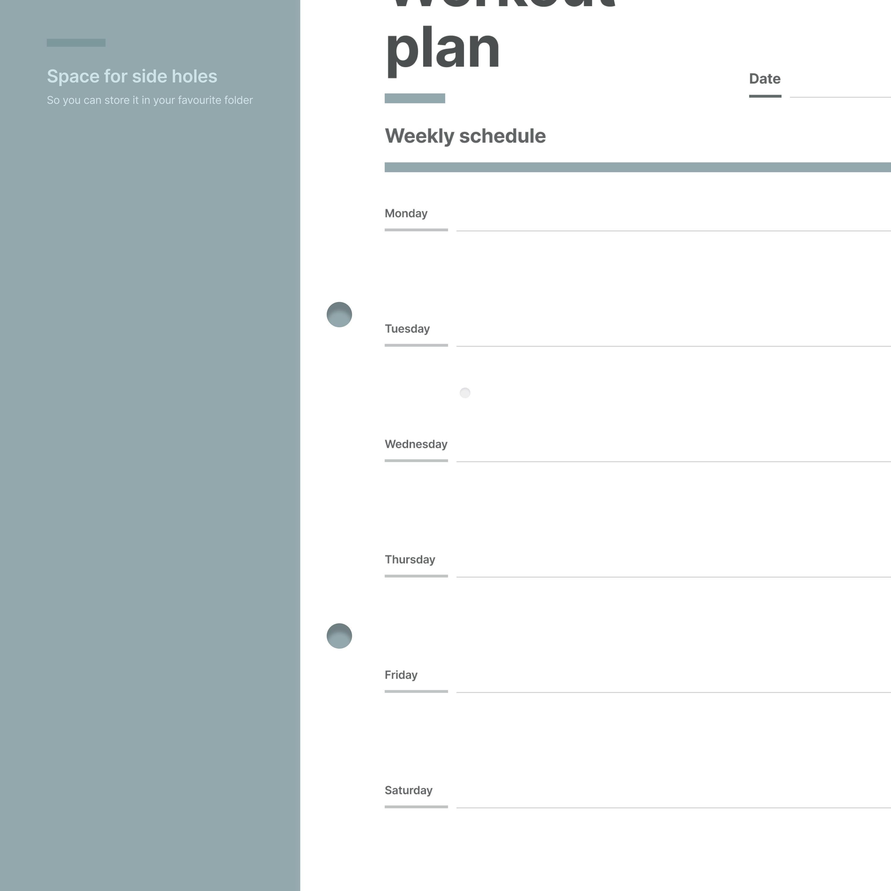 Weekly Workout Planner Printable, Exercise Planner, 7 Days Fitness ...