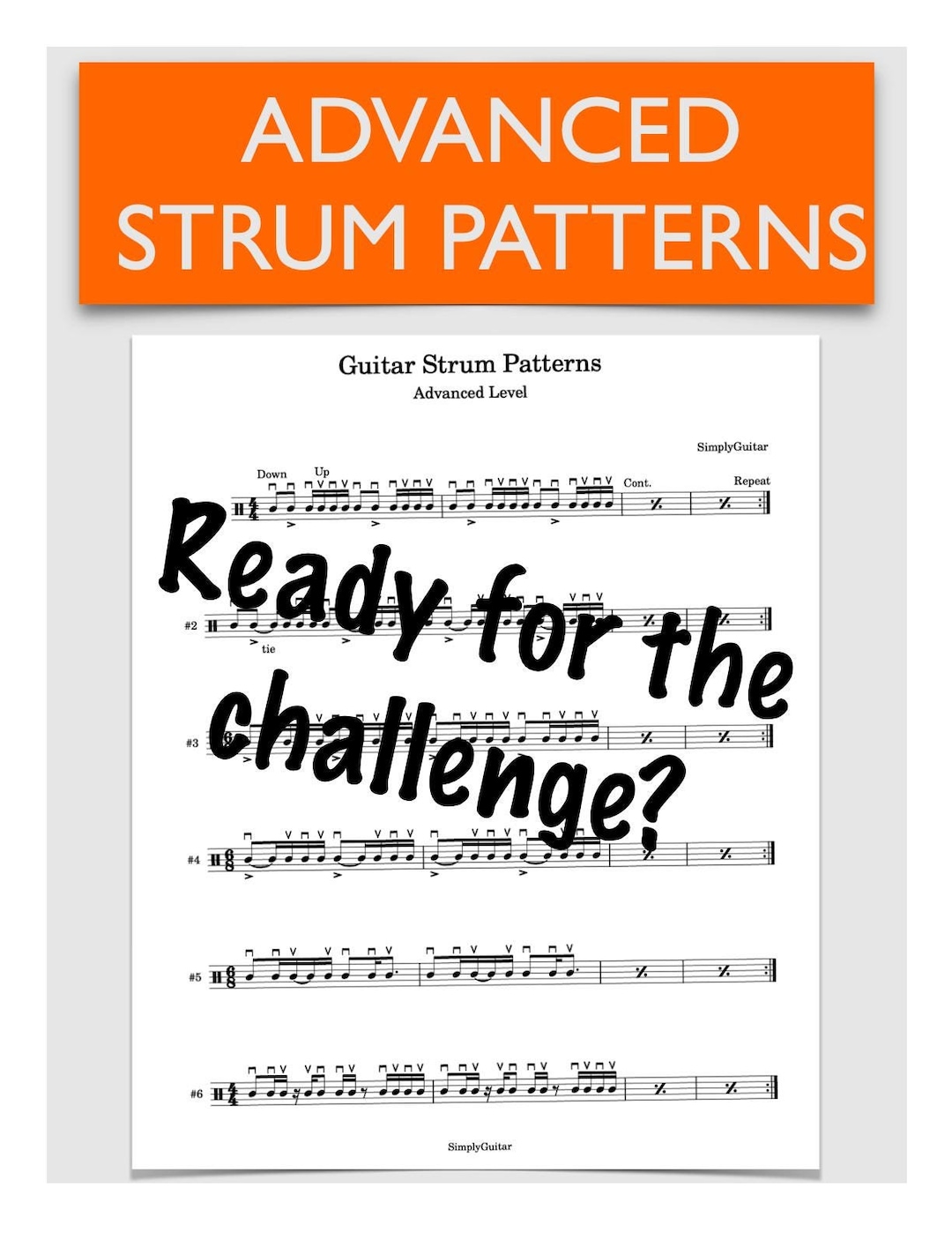 Guitar Strum Patterns for Advanced Level - Etsy