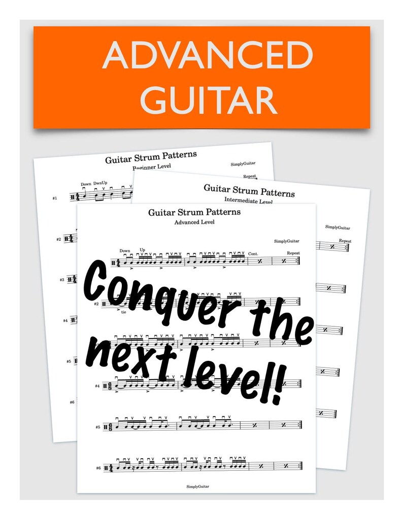 Guitar Strum Patterns for Advanced Level - Etsy