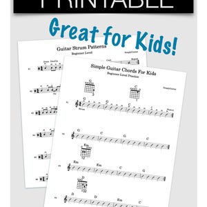 Simple Guitar Chords for Kids and Beginners - Etsy