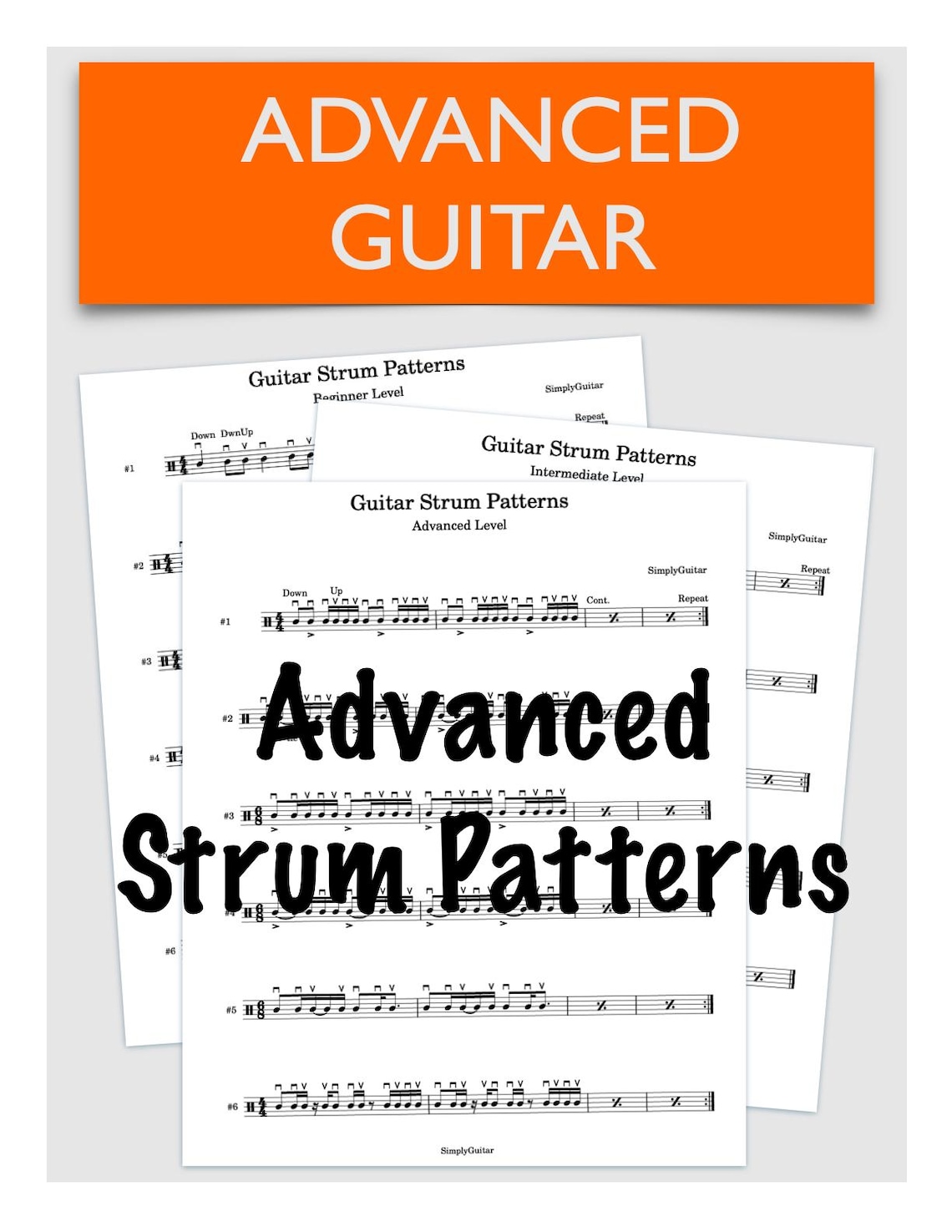 Guitar Strum Patterns for Advanced Level - Etsy