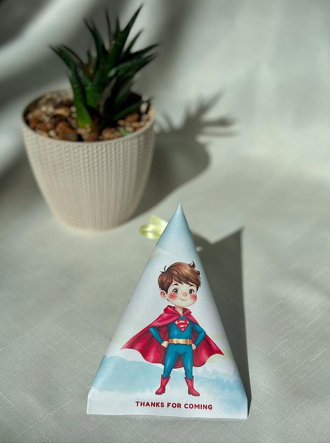 Printable Pyramid Favor Box | Kids Birthday Party Decoration (digital ...