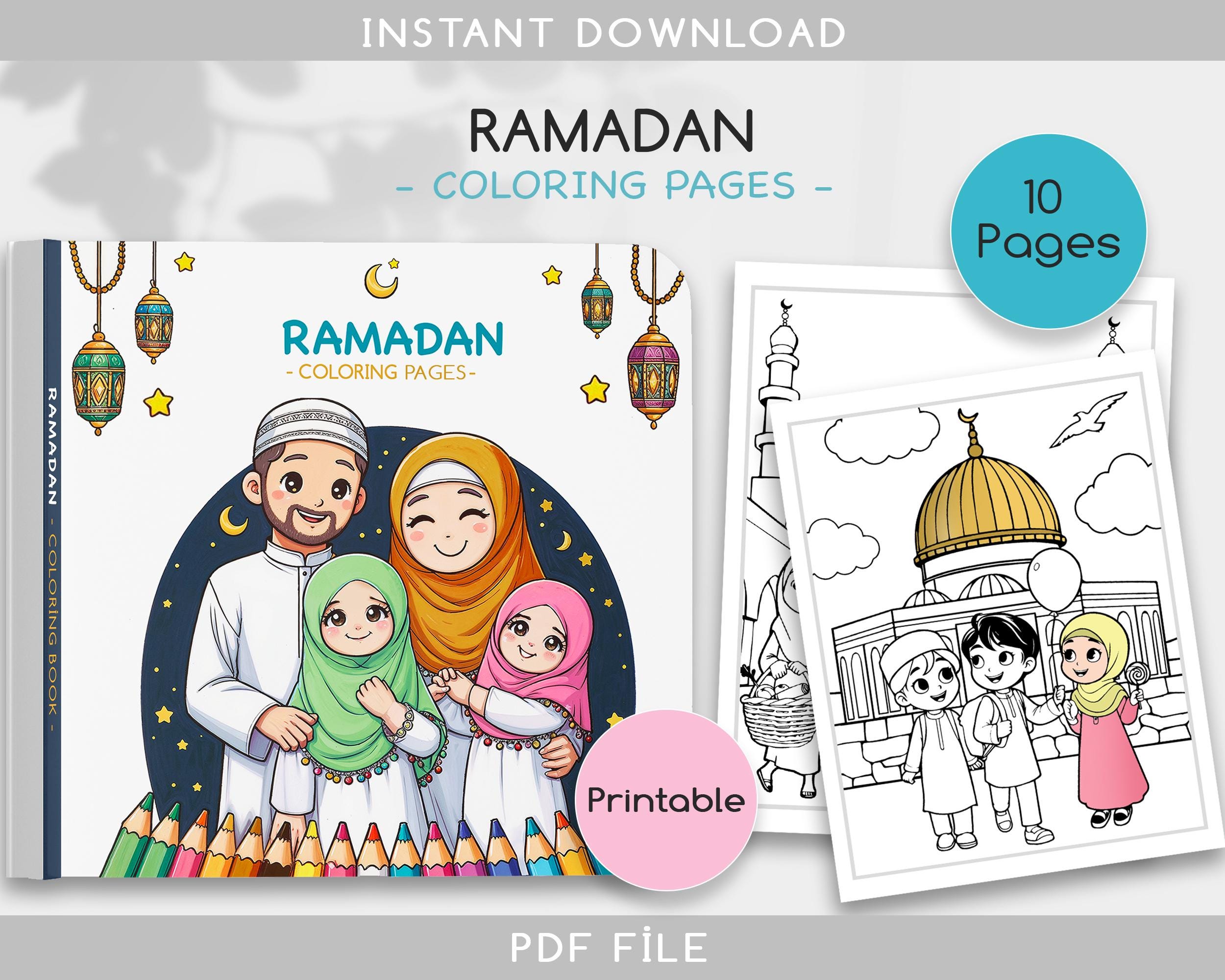 Printable Ramadan Coloring | Pages Fun and Educational PDF for Kids ...