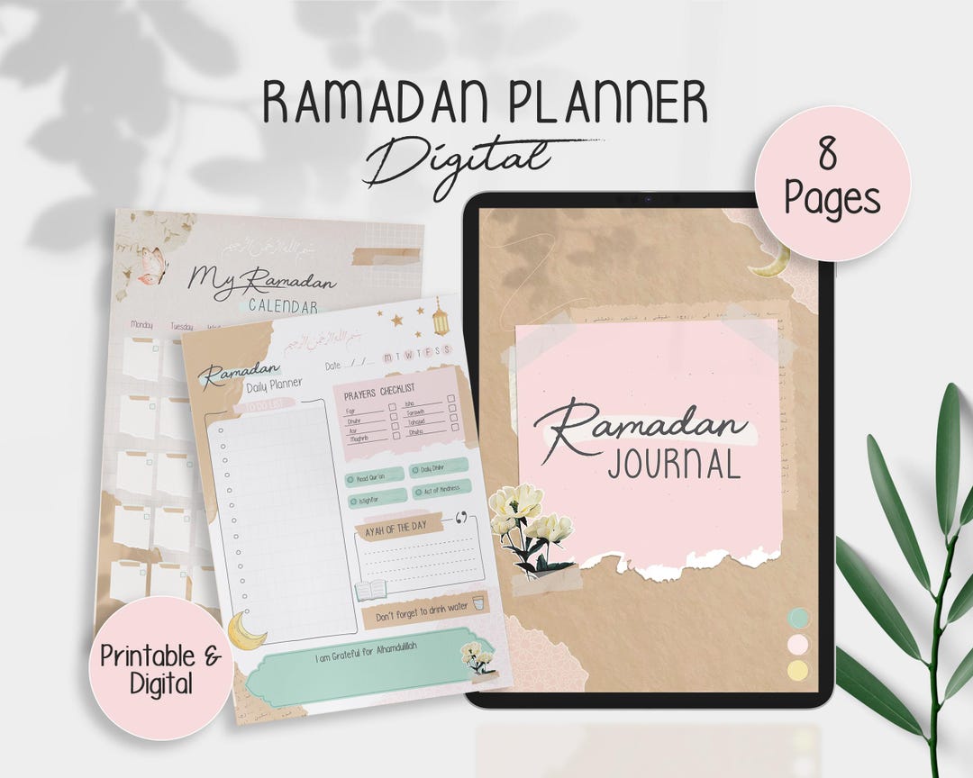 Ramadan Planner | Islamic Daily Organizer, Goals & Notes (digital ...