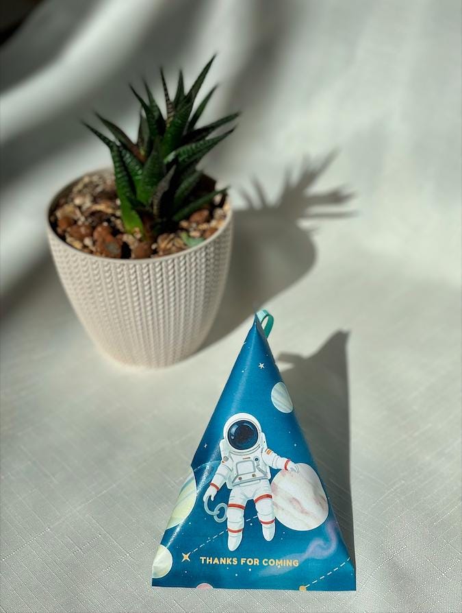 Printable Pyramid Party Favor Box for Kids | DIY Birthday Gift Box ...