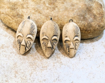 African Mask Pendant - Etsy